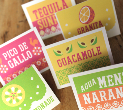 Printable signs: Food & Drink. Get crafty • Happythought