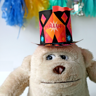 Mini Circus top hat printable pattern. Get crafty • Happythought