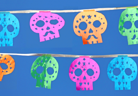 DIY Papel picado calavera template. El Dia de los Muertos • Happythought