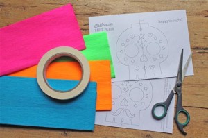 DIY Papel picado calavera template. El Dia de los Muertos • Happythought