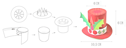 Mini top hats printables: Mini top hat templates. Wear one today!