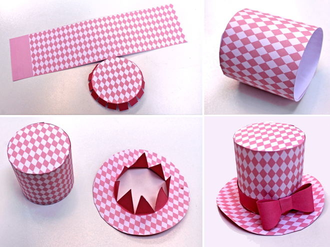 Cute Fun Diamond Mini Top Hat 5 Easy To Make Printable DIY Hat Templates
