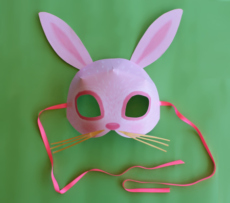 DIY homemade rabbit or bunny mask • Happythought