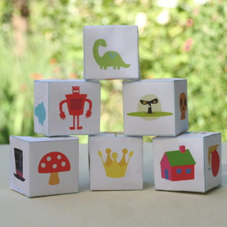 Storytelling dice game. Start telling your story today • Happythought