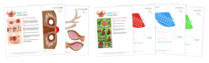 Printable reindeer mask. Get crafty, be a reindeer • Happythought