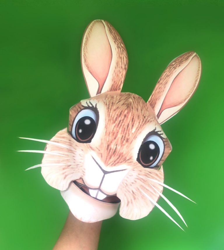 Rabbit Puppet Template 🐇for some Imaginative Easter playtime
