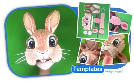 Rabbit Puppet Template 🐇for some Imaginative Easter playtime
