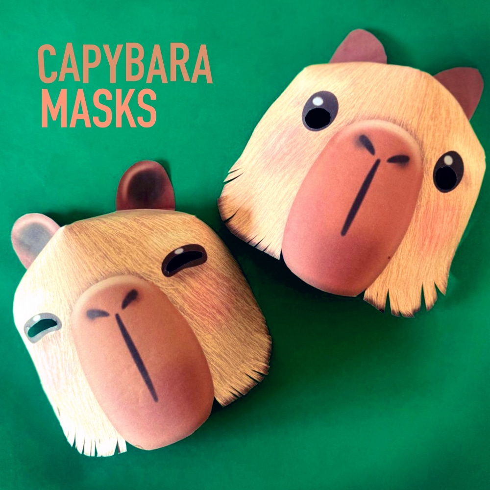 Capybara Mask Template: DIY 3D Mask with PDF Guide