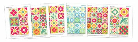 Printable Talavera tiles - vibrant decor sheets • Happythought