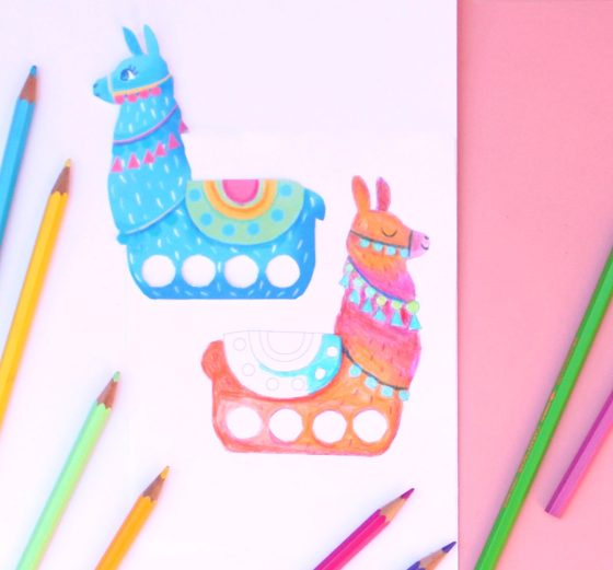 Paper Llama finger puppets. Be crafty • Happythought