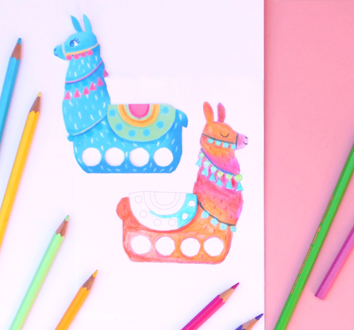 Paper Llama finger puppets. Be crafty • Happythought
