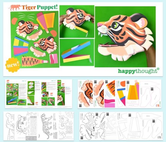 DIY Tiger puppet template. 🐯Ready to roar like a Tiger today?