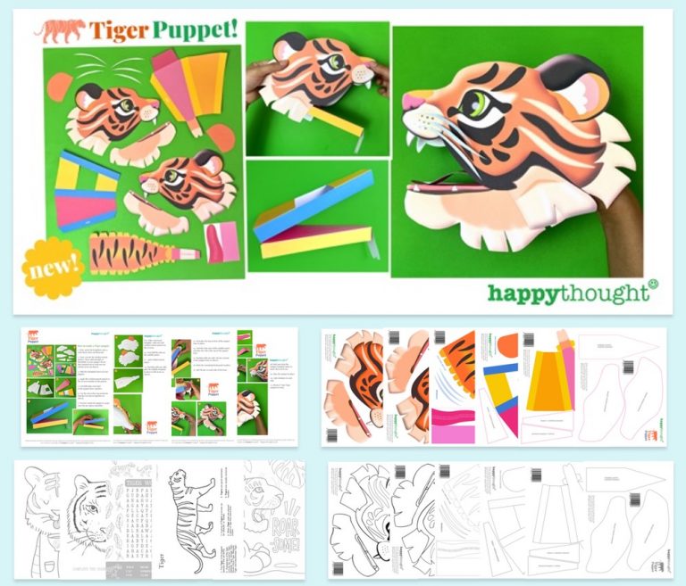 DIY Tiger puppet template. 🐯Ready to roar like a Tiger today?