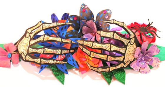 Day of the Dead Paper Flower Crown for El Dia de los Muertos