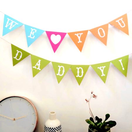 Father's Day garland template. Celebrate the day • Happythought