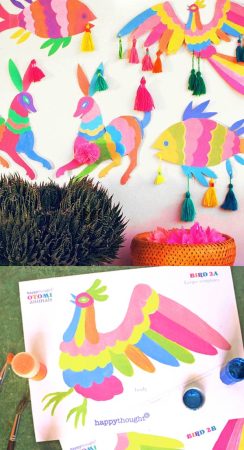Otomi inspired animal craft project. Be crafty • Happythought