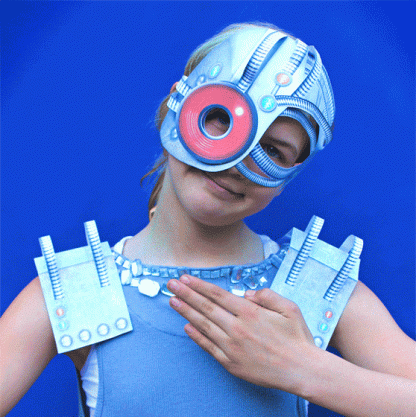 Cyborg Mask template: DIY party costume + craft activities • Happythought