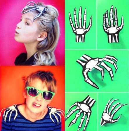 Skeleton hand template + tutorial. Get crafty today • Happythought