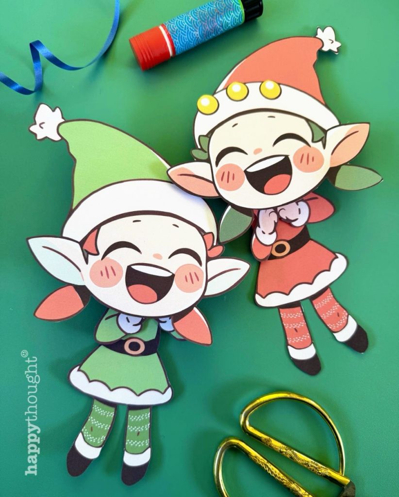 Hanging Christmas Elves Craft for DIY Festive Cheer Today