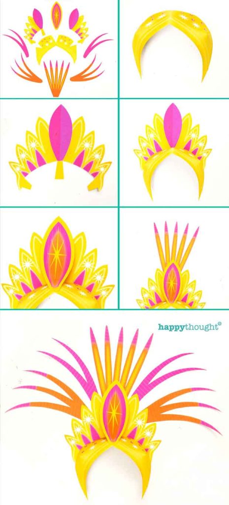 Printable carnival headpiece: Easy and fun to make DIY costume ideas!