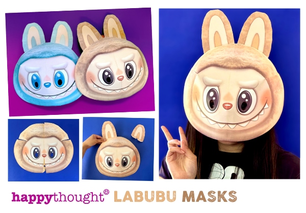 Labubu Mask Template: DIY paper craft, Fun for Parties and events