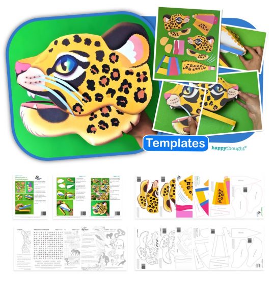 DIY Leopard 🐆 puppet template. Ready to roar like a Leopard?