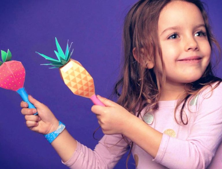 DIY Fruity Maracas. DIY musical instrument Crafts • Happythought