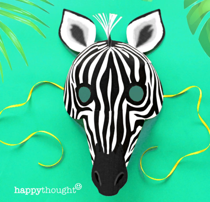 Printable Wild Animal Masks DIY Mask Templates Happythought