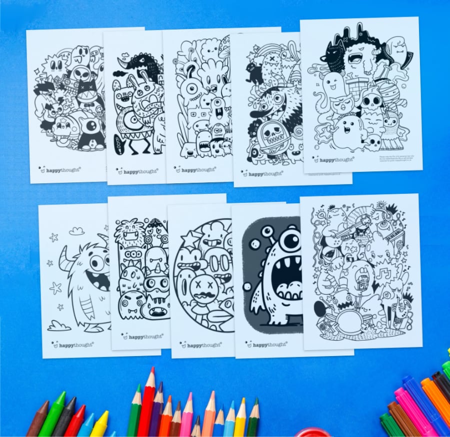 Monster Color-In Worksheets to Spark your Kids' Imagination today