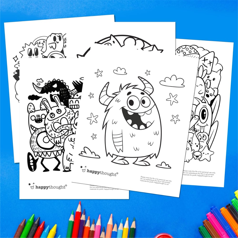 Monster Color-In Worksheets to Spark your Kids' Imagination today