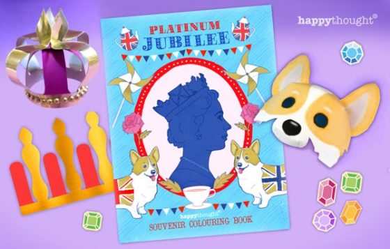 Platinum Jubilee colour in pages. Be creative today • Happythought