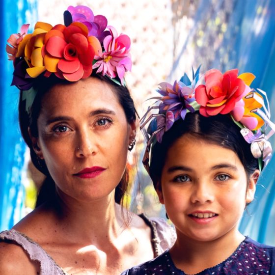 Paper flower crown craft kit. Easy to make DIY party out fit • Happythought