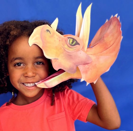 DIY Triceratops puppet template. Ready to talk dinosaur today?