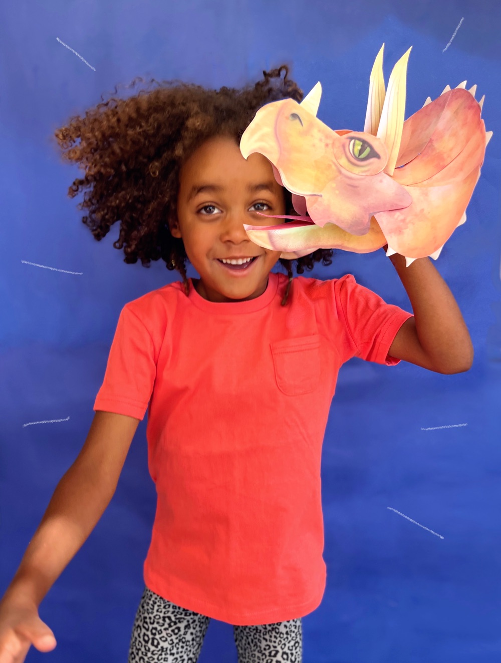 DIY Triceratops puppet template. Ready to talk dinosaur today?