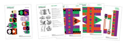 Spooky Cute Halloween printable party craft pack • Happythought