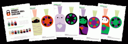 Spooky Halloween papercraft pack: Printable kids activities • Happythought