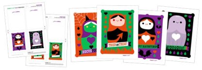 Spooky Cute Halloween printable party craft pack • Happythought