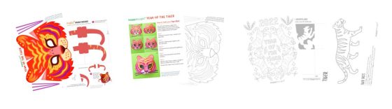 Chinese New Year Tiger mask. Be a tiger today • Happythought