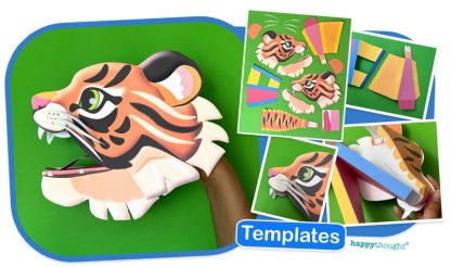 DIY Tiger puppet template. 🐯Ready to roar like a Tiger today?