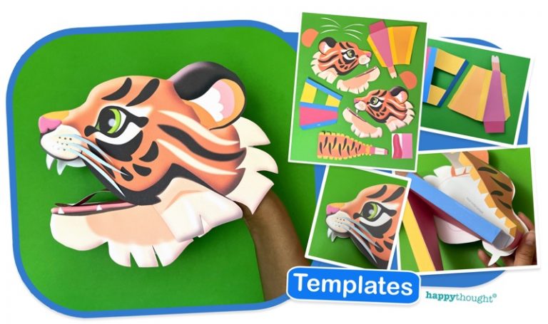DIY Tiger puppet template. 🐯Ready to roar like a Tiger today?