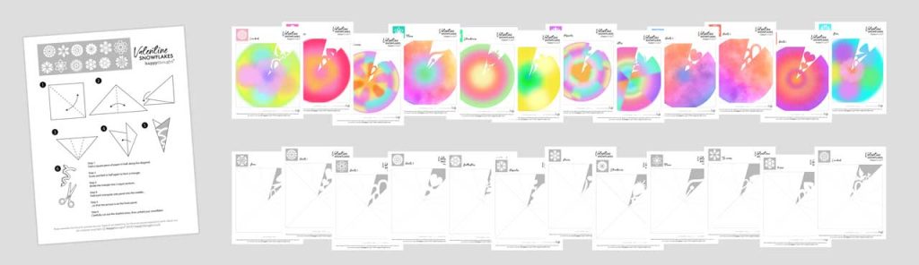 DIY Valentine snowflake templates. Get love crafty today 💘