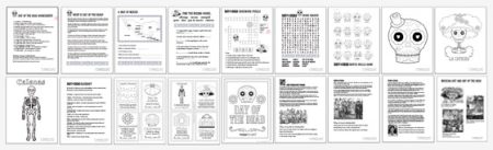 Day of the Dead worksheets. Celebrate today • Happythought