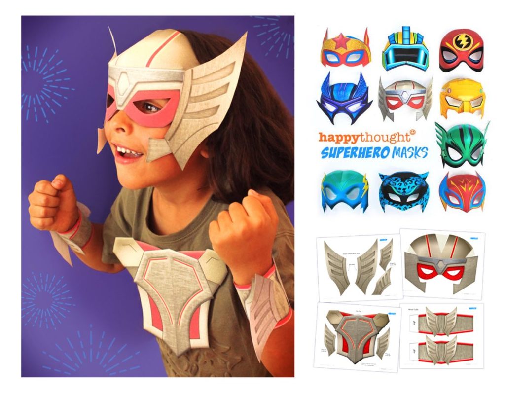 Printable Superhero masks. Be a super hero today • Happythought