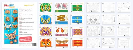 Animal Lucha Libre mask templates. DIY Masks • Happythought