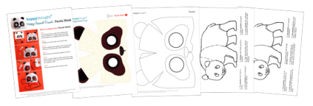 Print paper panda mask video tutorial. Be crafty • Happythought