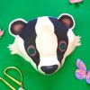 DIY Badger mask template. Be a badger today! • Happythought