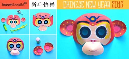 Chinese New Year monkey mask video • Happythought
