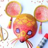 Chinese New Year Rat mask template. Be rat today• Happythought