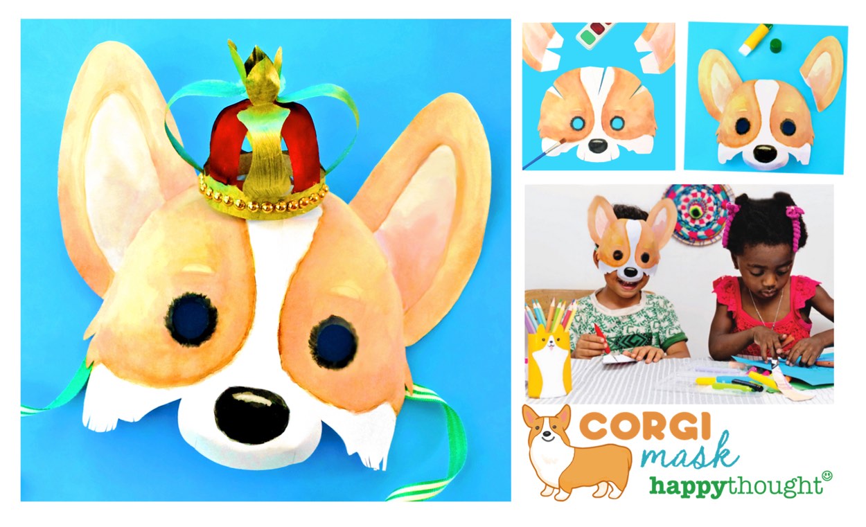 Corgi mask template. Be a Corgi today • Happythought