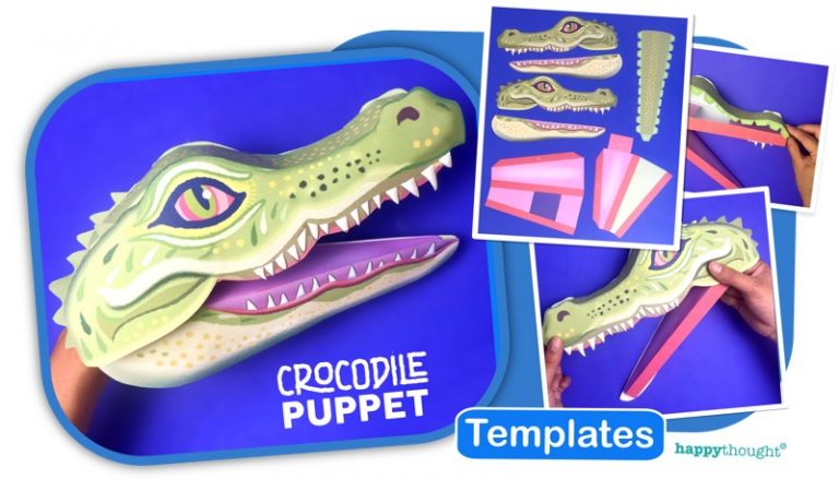 DIY🐊Crocodile puppet template. Ready to smile like a Crocodile?